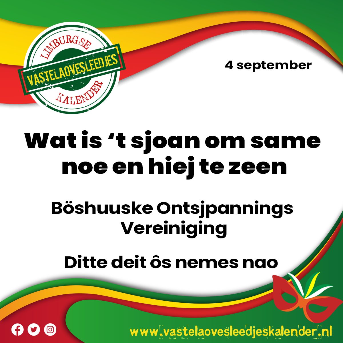 Wat is 't sjoan om same noe en hiej te zeen - Limburgse ...